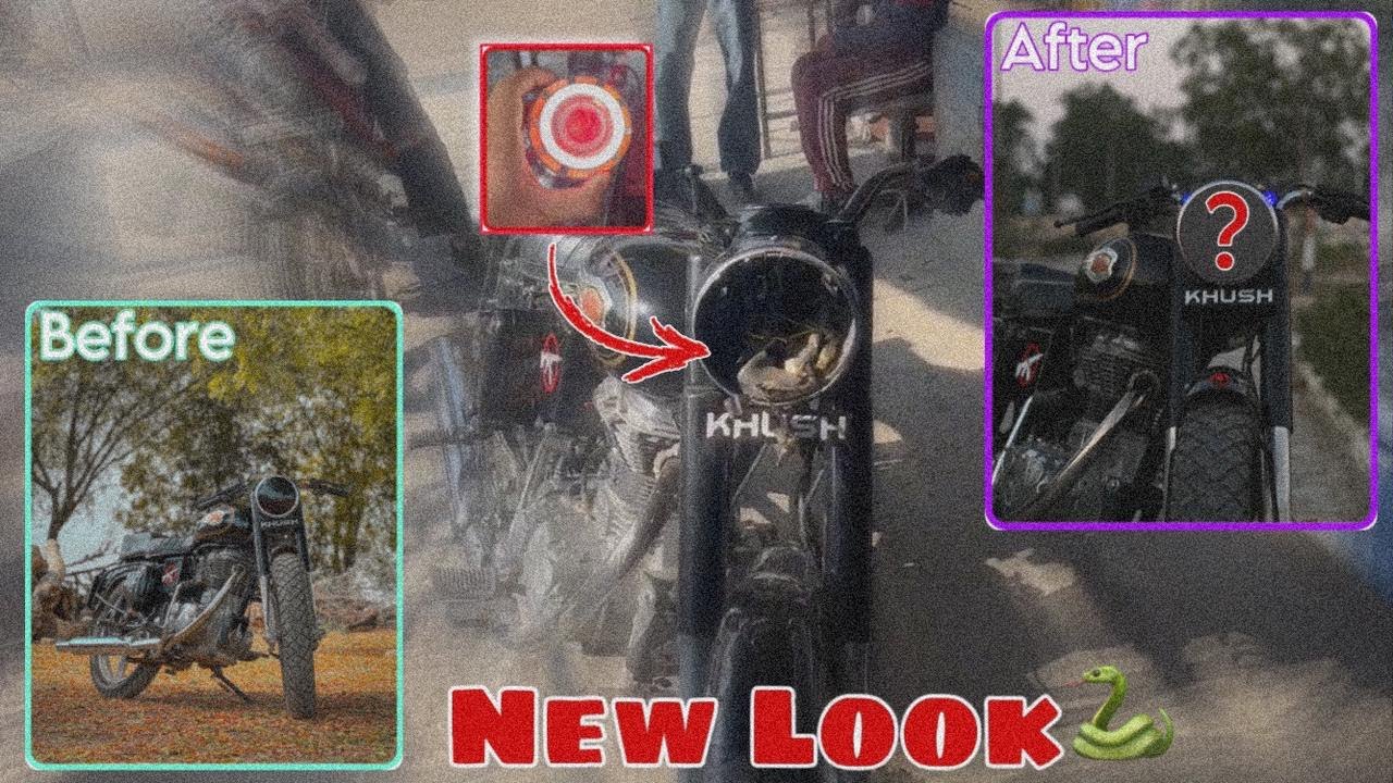 New headlight for bullet 😱 || projector in headlight || neon light on ...