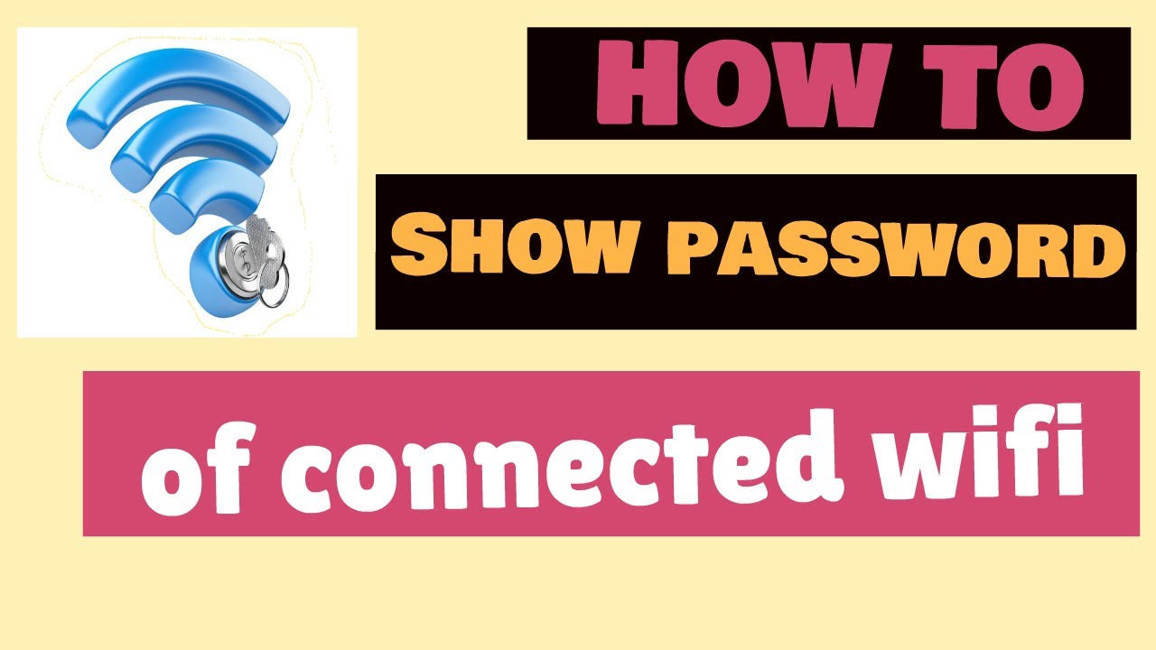 Show password of connected wifi in windows - YouTube