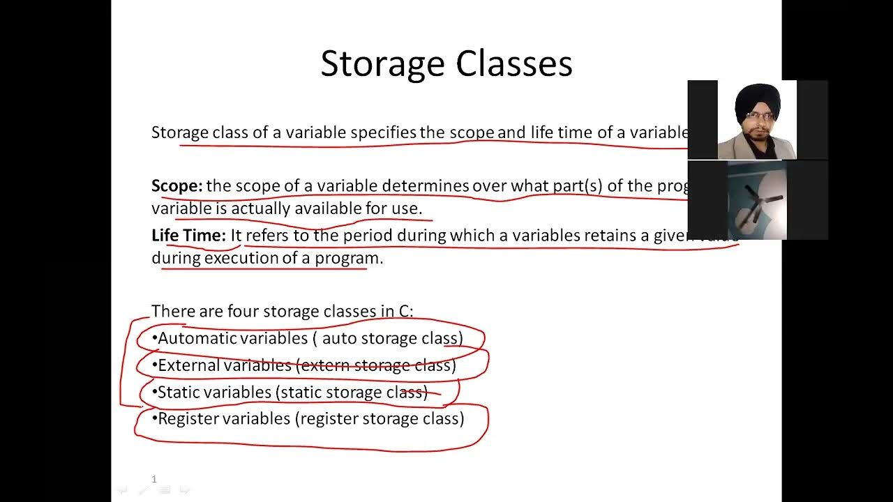 10 C Programming - Storage Classes - Lecture in Punjabi - YouTube