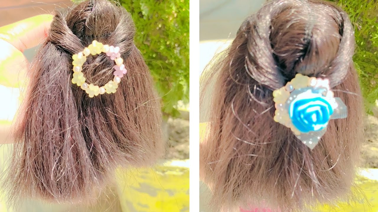 Radhe rani ki hair wig || creativity with Kanhaji राधा रानी के बाल बनाए ...