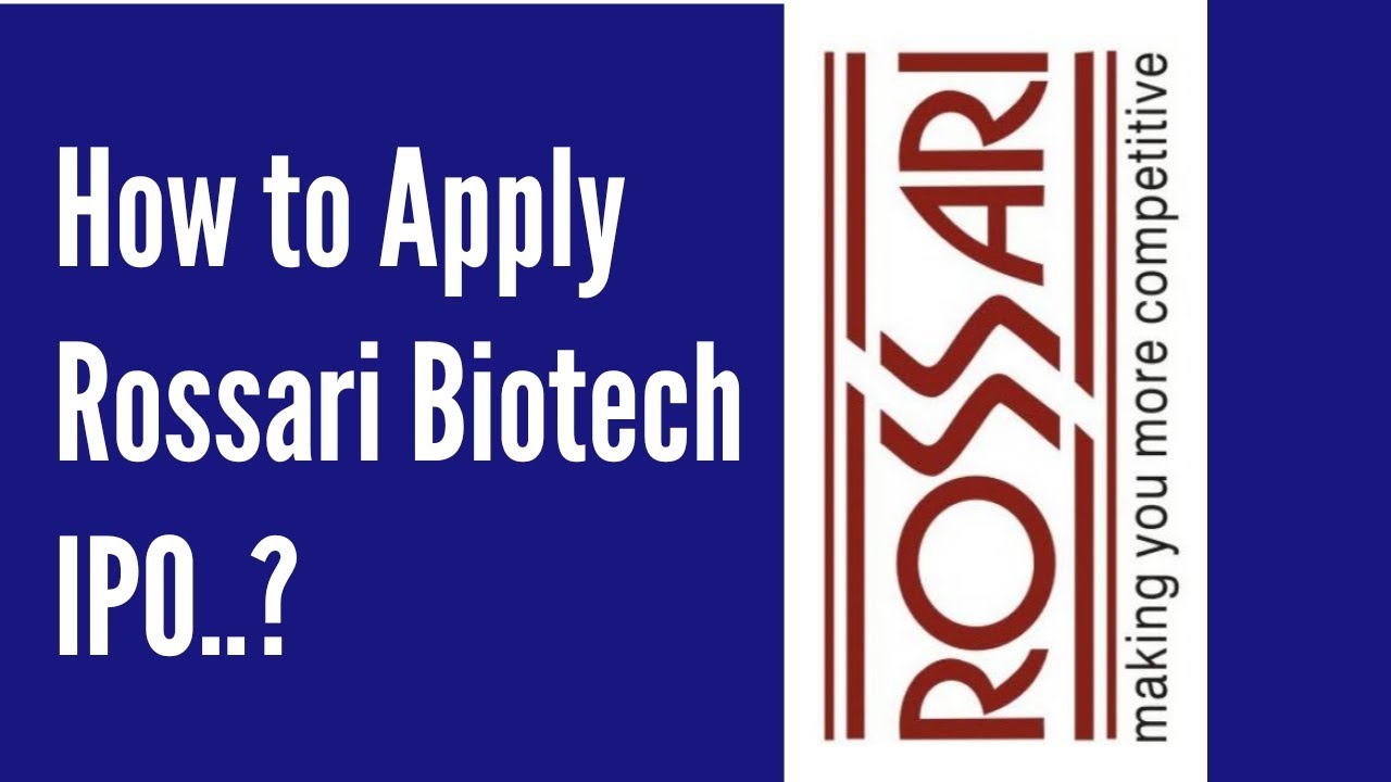 How to apply Rossari Biotech Ipo ? - YouTube