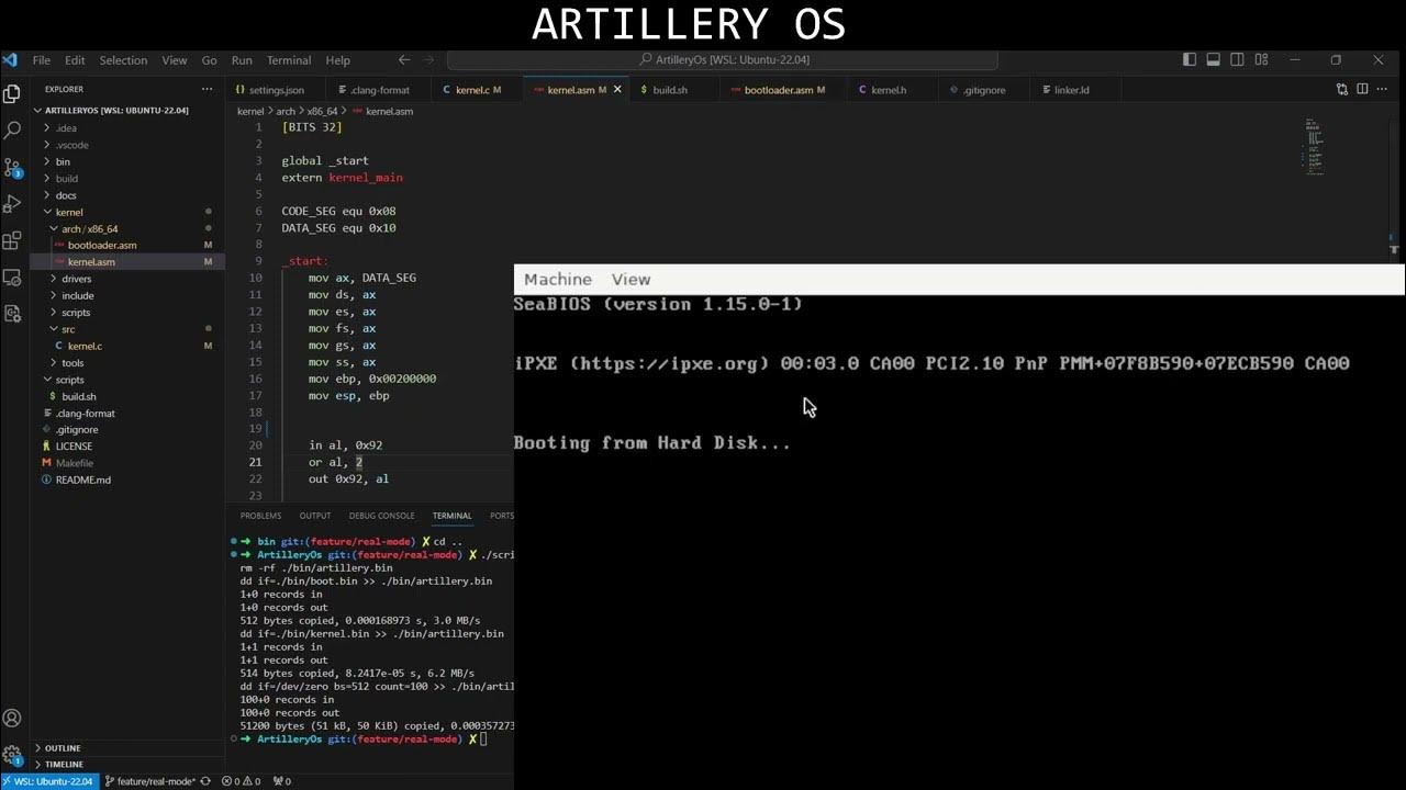 OsDev - Artillery OS Devlog #1: Bootloader, Real Mode, and the Road to Protected Mode - YouTube