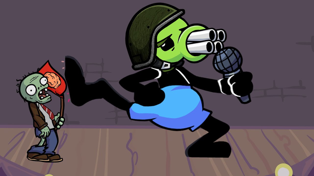 FNF Rabbit's Luck But Gatling Pea Sing It (Oswald Vs Peashooter Sings ...