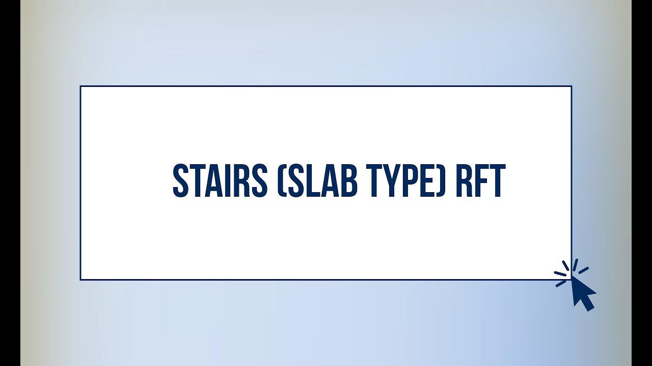 Stairs RFT تسليح السلالم الخرسانية - YouTube