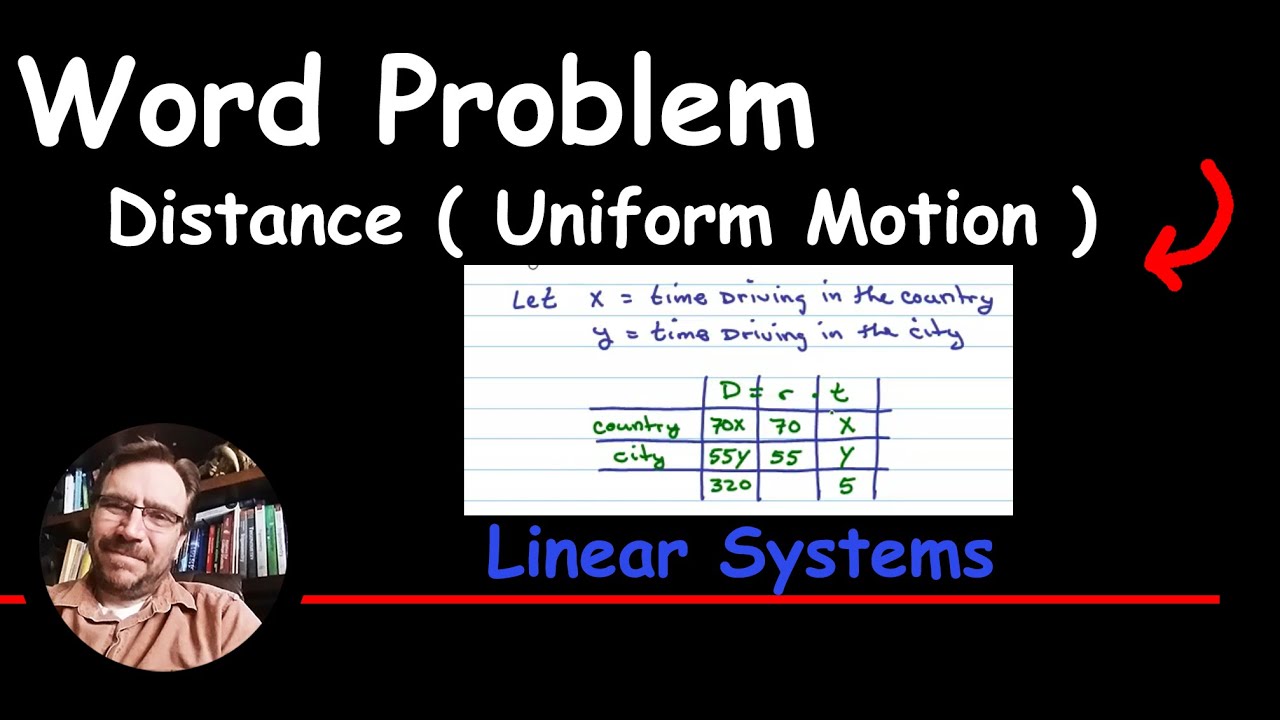 How to Solve a Distance Word Problem | D=RT | Uniform Motion - YouTube