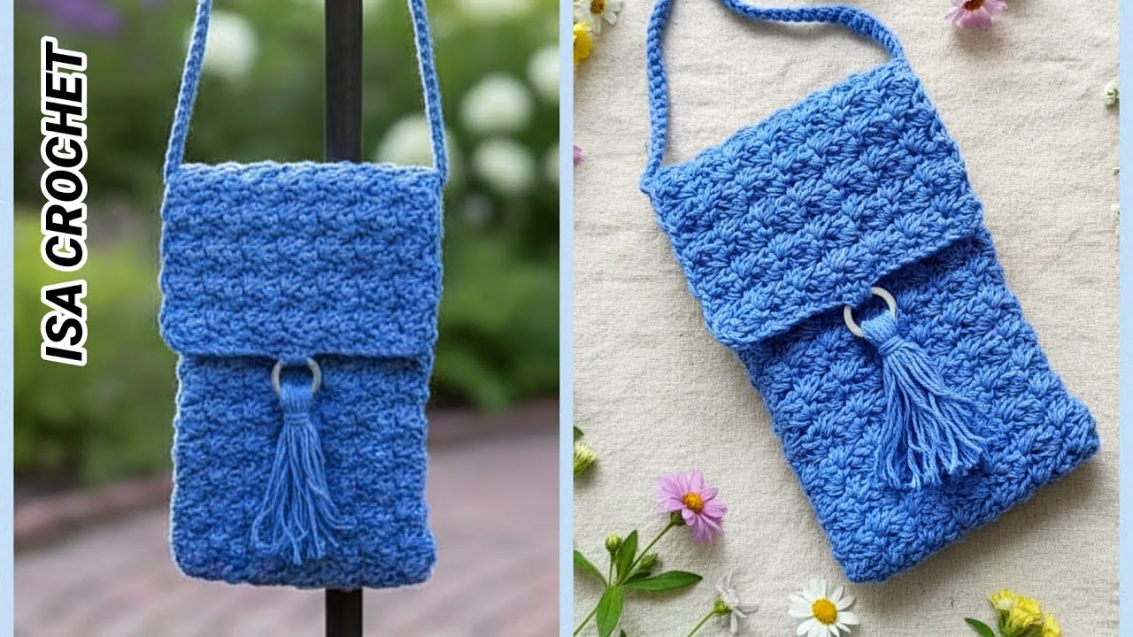 Tuto pochette téléphone /étui à lunettes facile au crochet @isacrochet ...