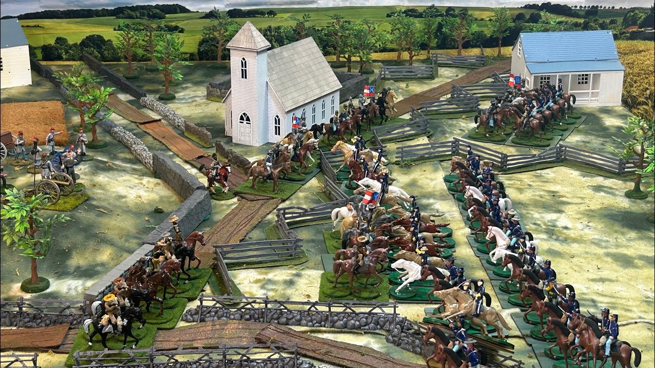 Battle of Brandy Station miniature war game in 54mm using Scott Mingus ...