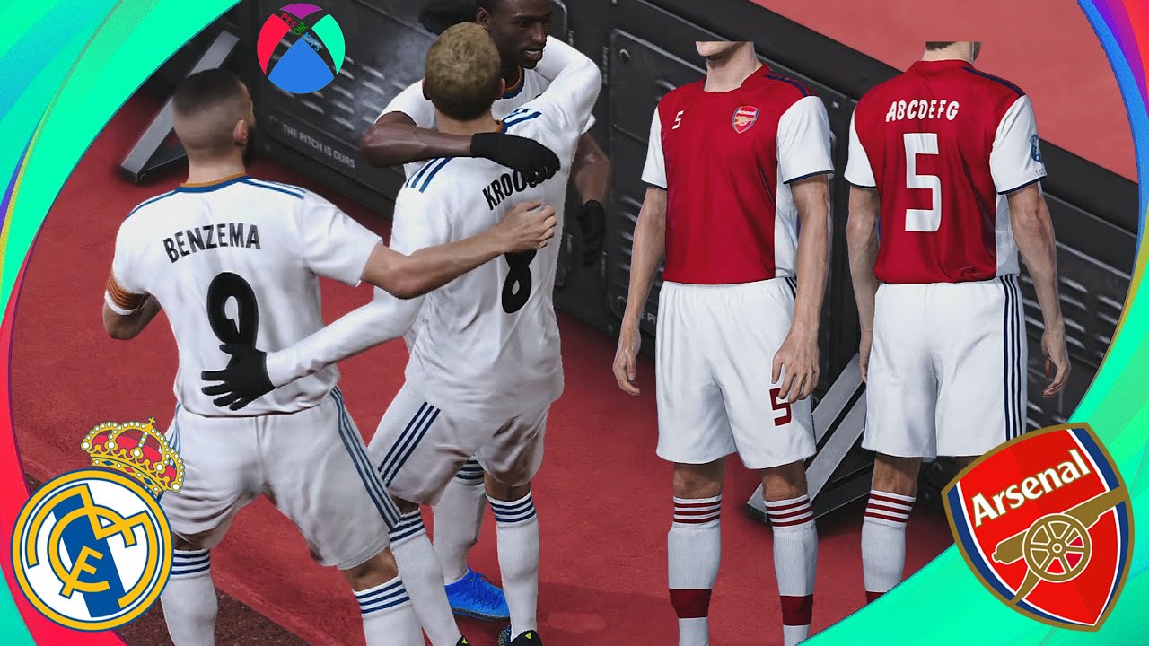 REAL MADRID/ARSENAL HOME KITS 21/22 PES 2021 - YouTube