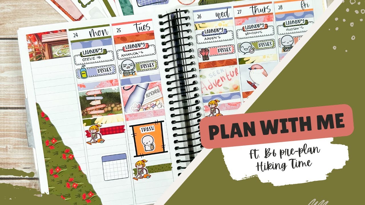 Plan With Me || B6 Planner || Hiking Time - YouTube