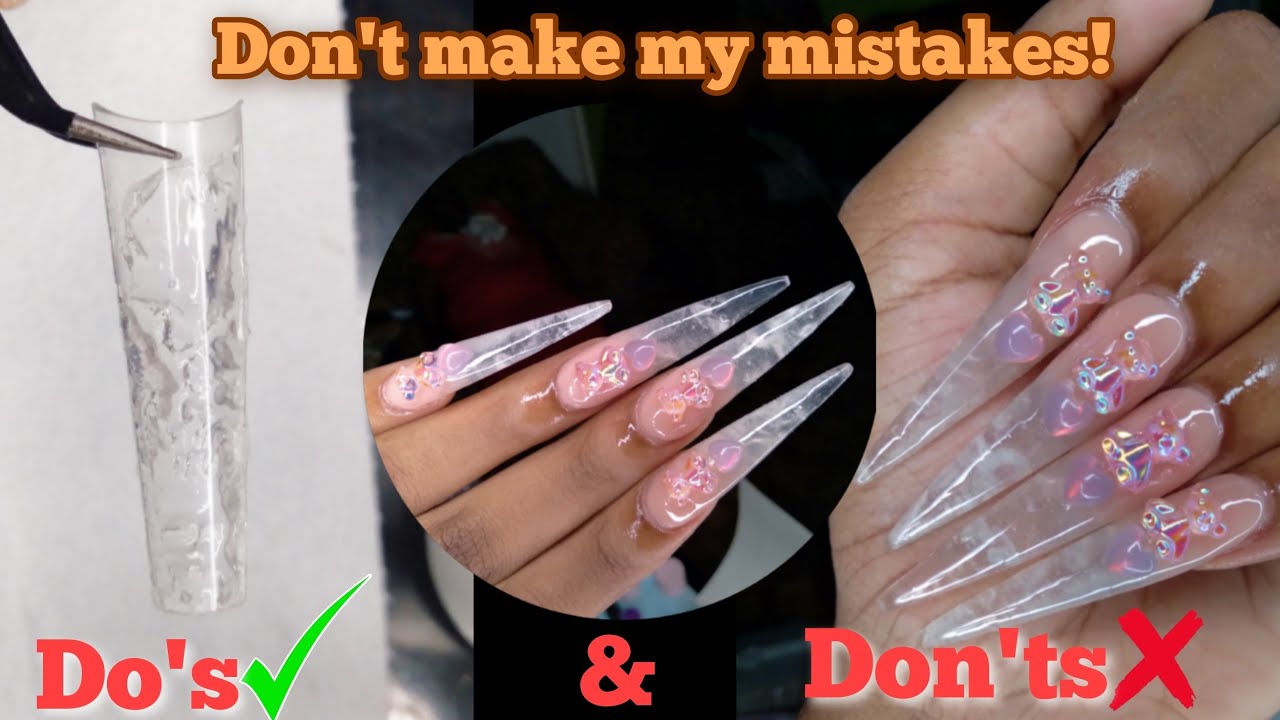 3 Ways To do Icicle Nails do's and don’ts | Gel and Acrylic tutorial ...