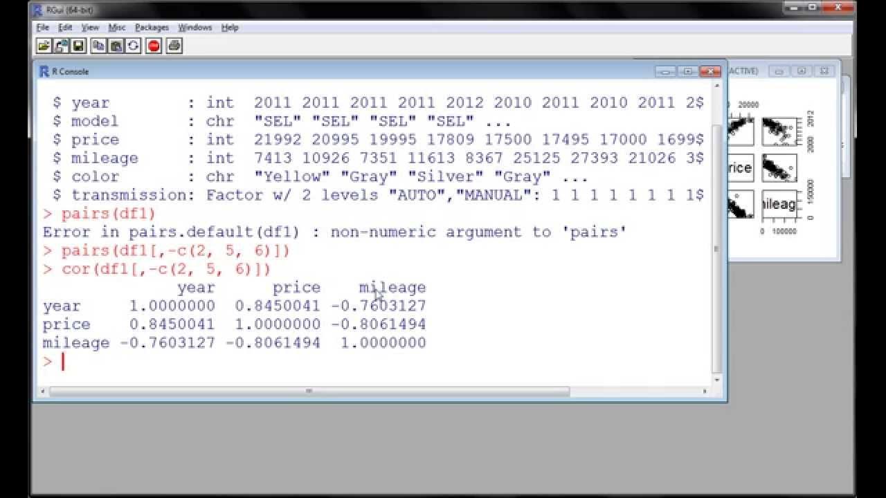 R - Exploring Data (part 5) - Multivariate Summaries - YouTube