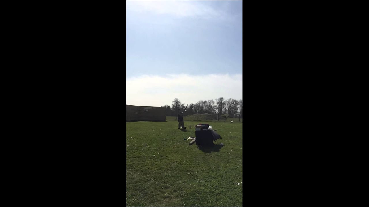 Mickey Rouse Shooting display - Slow Motion Cabbage Shot - YouTube