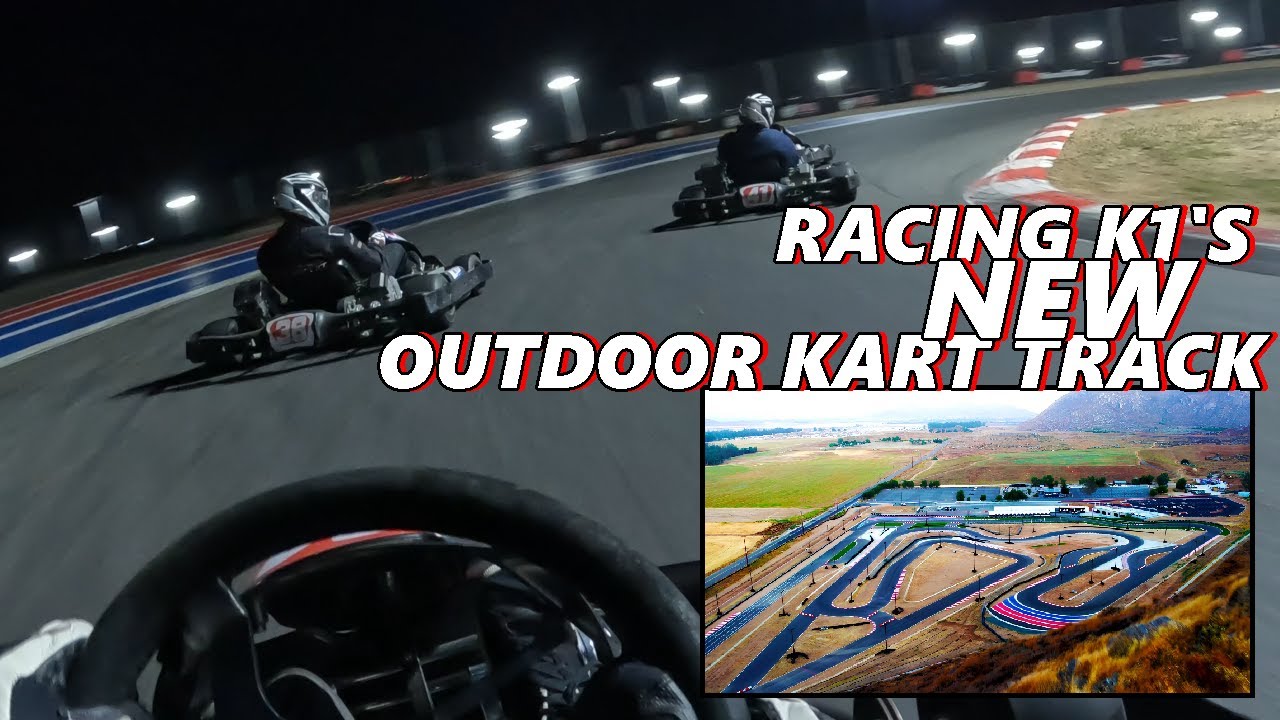 Racing on the NEW K1 Speed Outdoor Kart Circuit | Shoutout to my friend ...