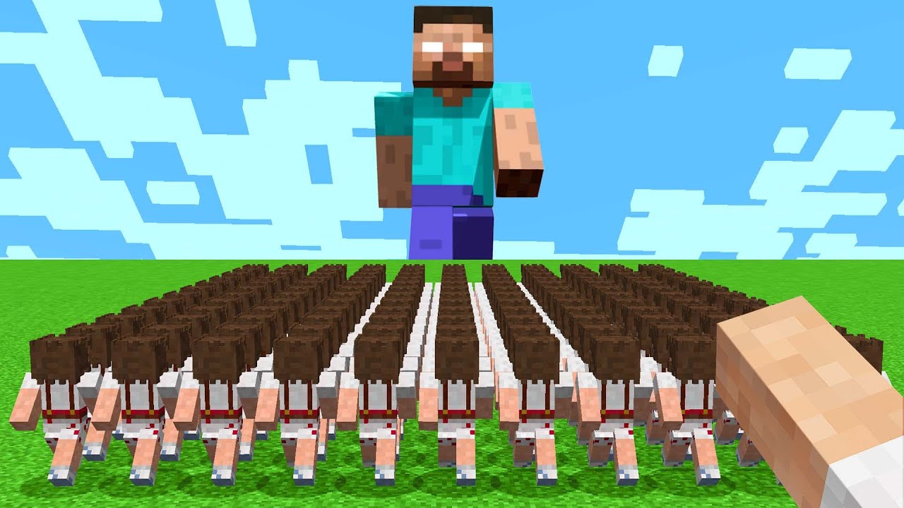 100 Clones Pasan Minecraft por Mi - YouTube