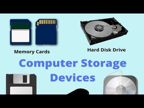 Various types of storage device, RAM, ROM,Memory card,DVD, Floppy disk ...