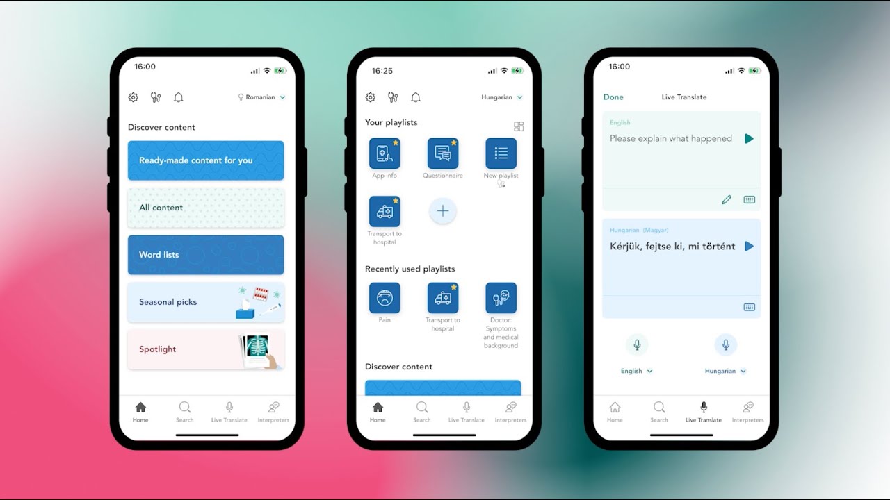 This is Care to Translate - a medical translation app - YouTube