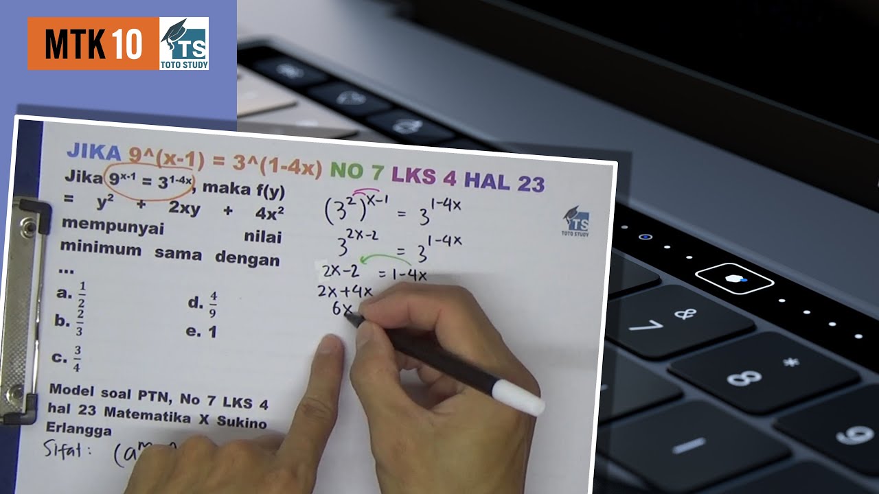 Jika 9^x min 1 = 3^1 min 4x - YouTube