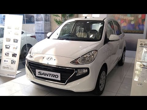 Hyundai Santro silver AMT sportz model walk around review | Santro 2018 ...