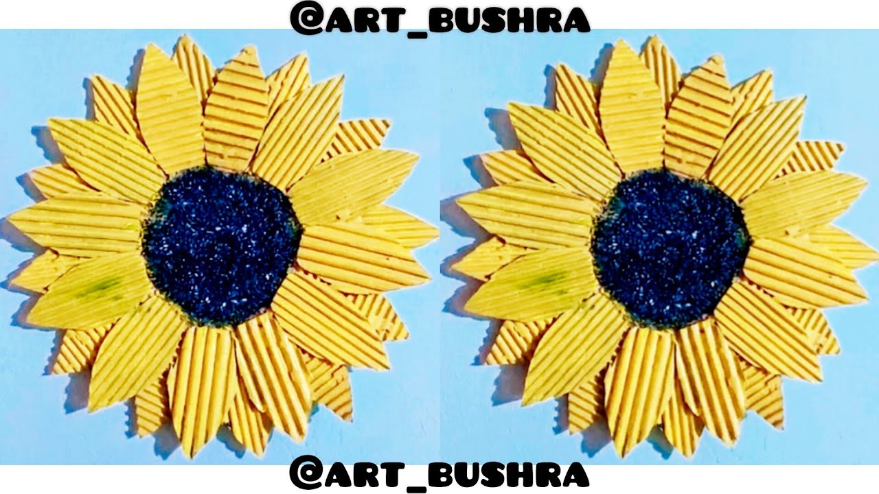 diy sunflower from cardboard | diy home decor ideas | diy sunflower ...