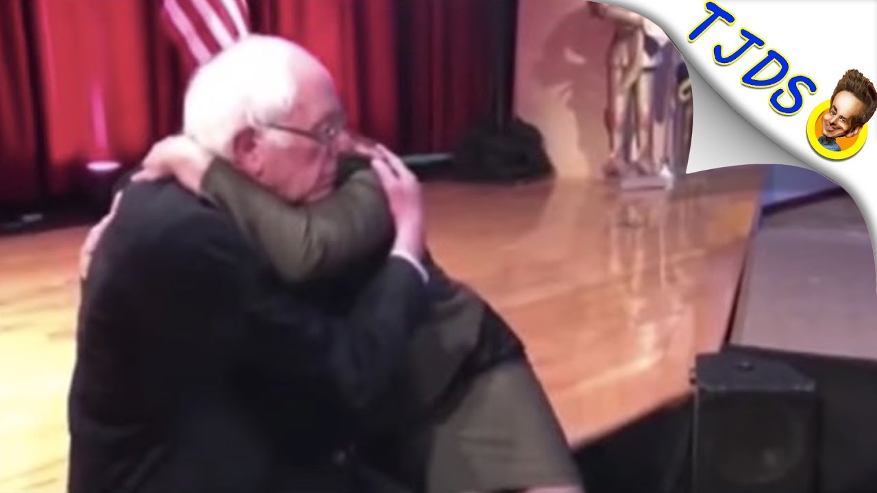 Bernie Sanders Hugs Desperate Woman After West Virginia Townhall - YouTube
