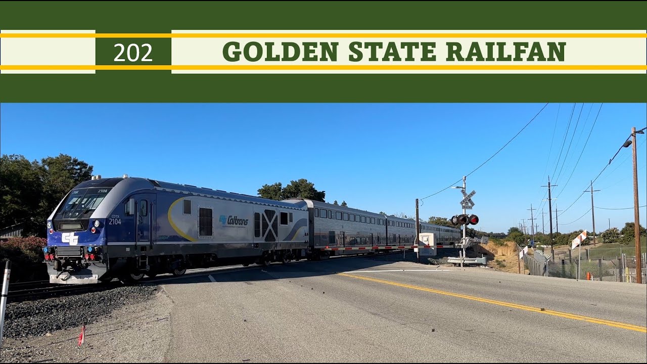 Caltrans commuter train, CDTX 2104, got caught crossing Old Davis Road ...