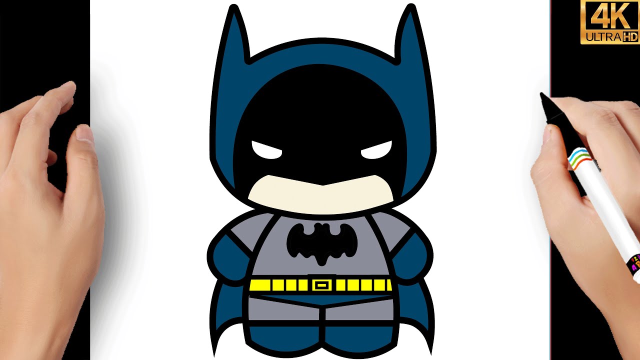 Molto facile !! Come disegnare Batman - Disegno carino di Batman ...