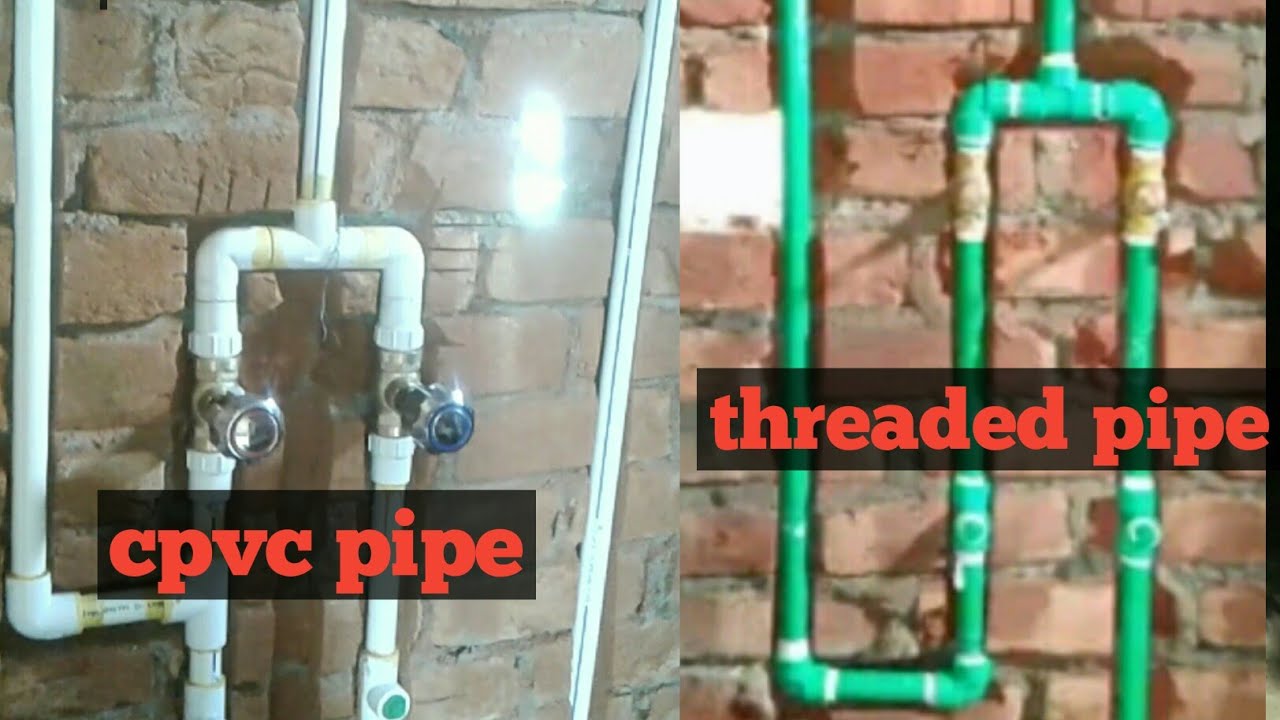 cpvc pipe vs threaded pipe - YouTube
