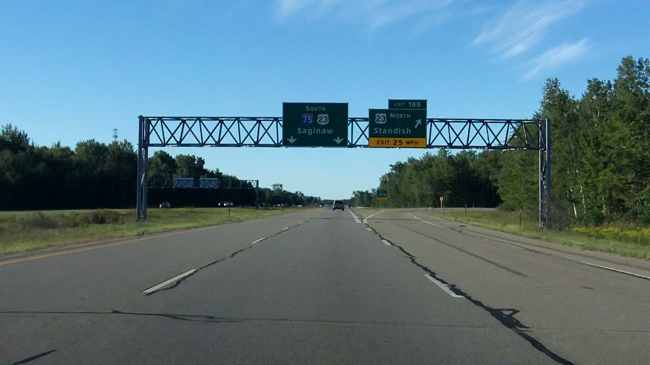 Interstate 75 - Michigan (Exits 195 to 188) southbound - YouTube