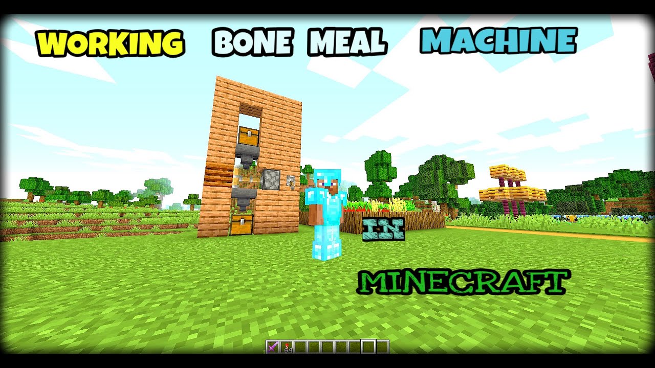 WORKING BONE MEAL MACHIN IN MINECRAFT//HACK// KING CRAFT HACK // - YouTube
