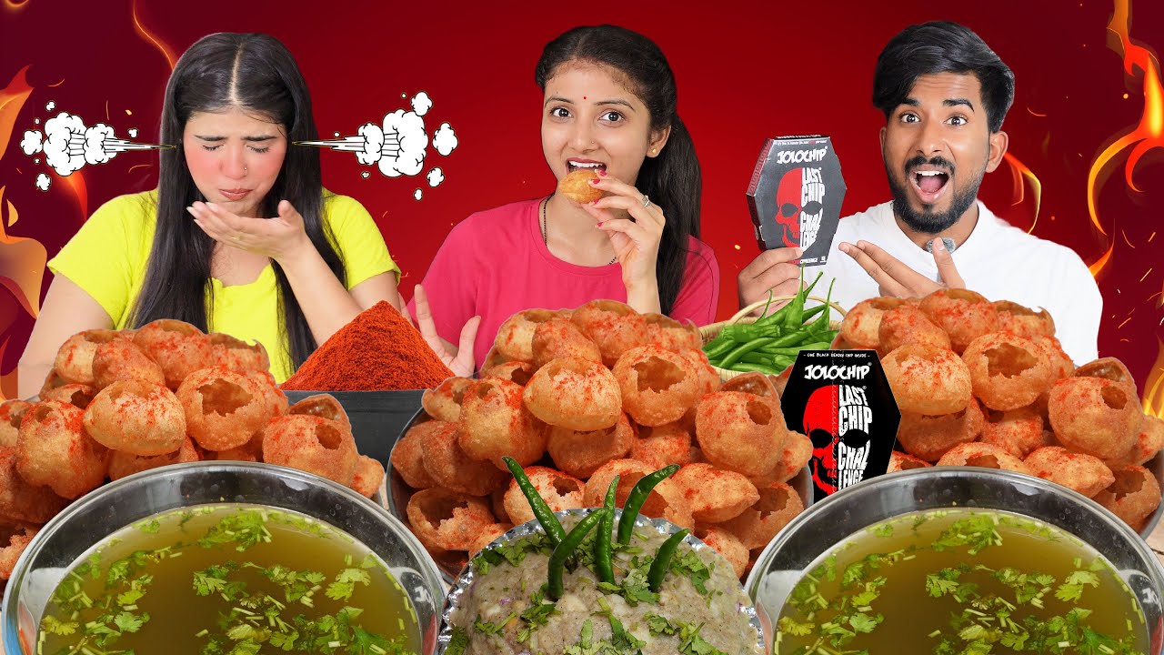 Worlds Spiciest🥵JOLO CHIP😈🌶️ Golgappa Eating Challenge With My ...