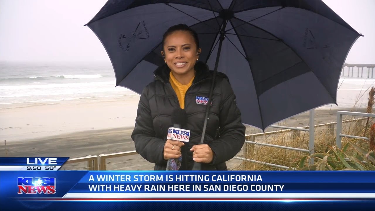 La Jolla & Pacific Beach winter storm coverage - YouTube