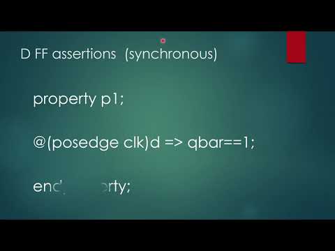 HOW TO WRITE D FF ASSERTIONS SYNCHRONOUS (VLSI) #Assertions #SV #vlsi #UVM - YouTube