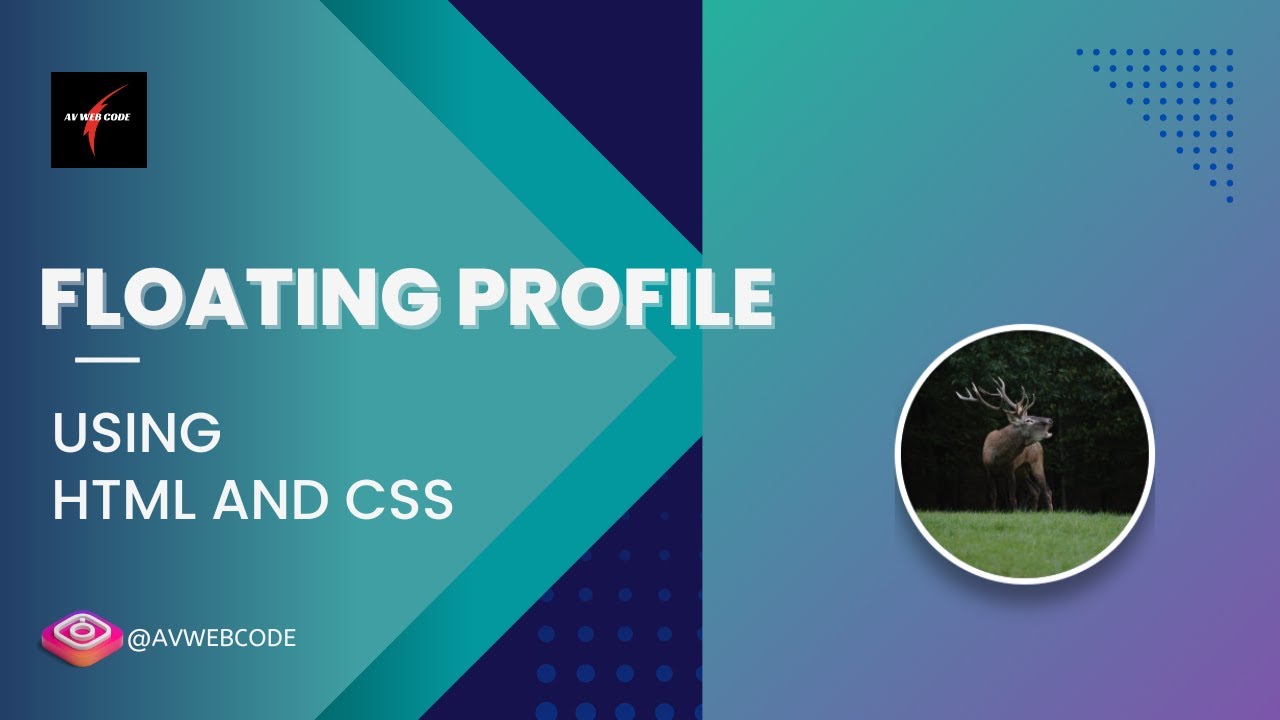 Make A Floating Profile Card Using Css Pure Css Youtube 5670
