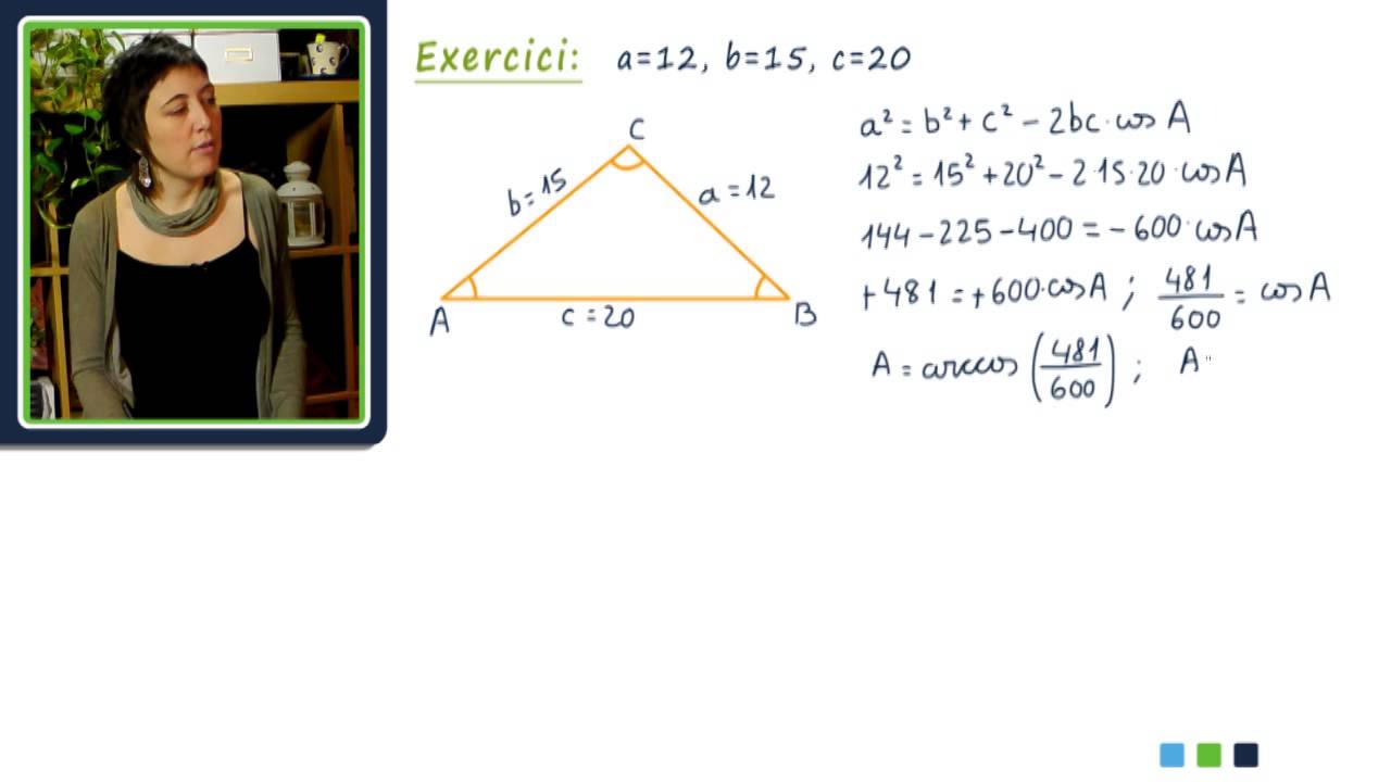Trigonometria - triangles no rectangles - S3 - Exercici - YouTube
