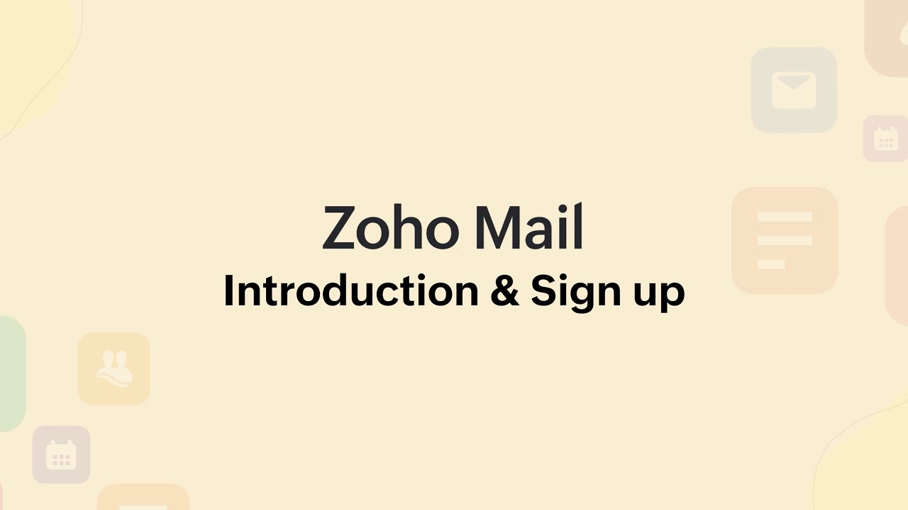 An introduction to Zoho Mail and how to sign up - YouTube