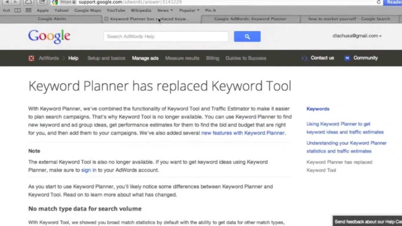 How to Use the Google Keyword Planner - YouTube