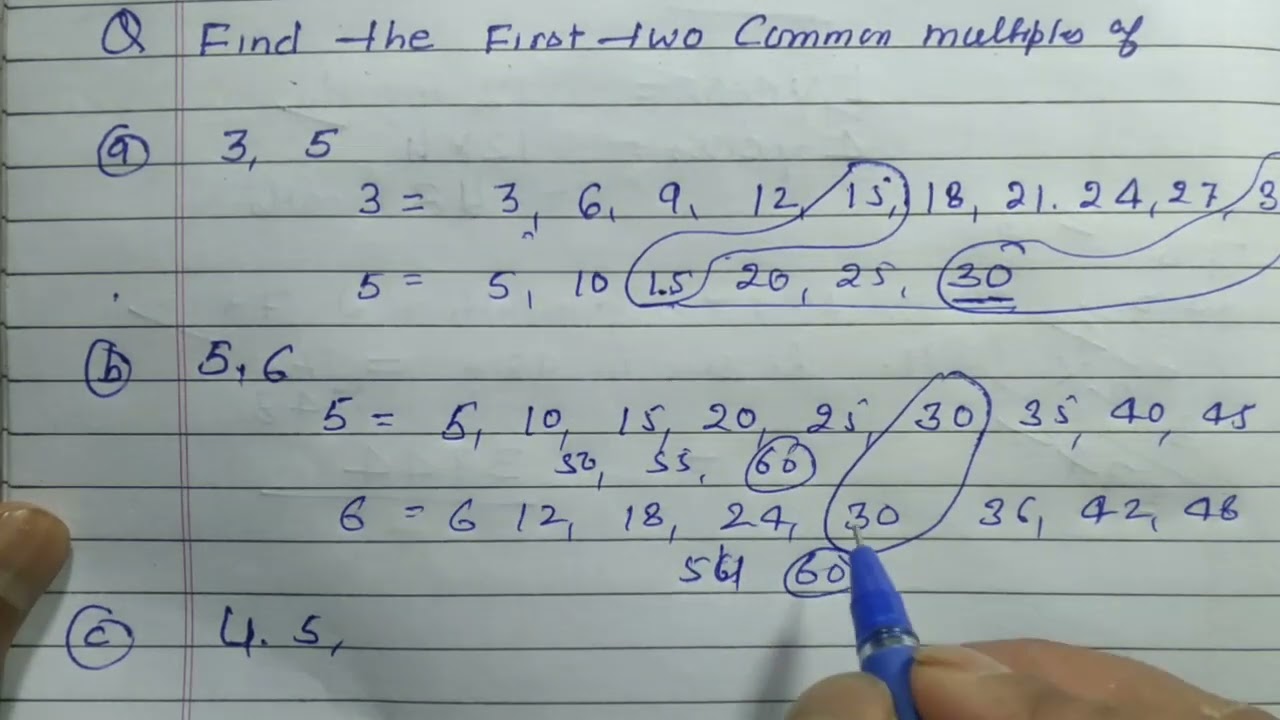 Find The First Two Common Multiples Of YouTube Find The First Two Common Multiples Of YouTube