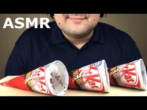 ASMR Ice Cream Wafer Cones KitKat (Crispy Eating Sounds) NO TALKING