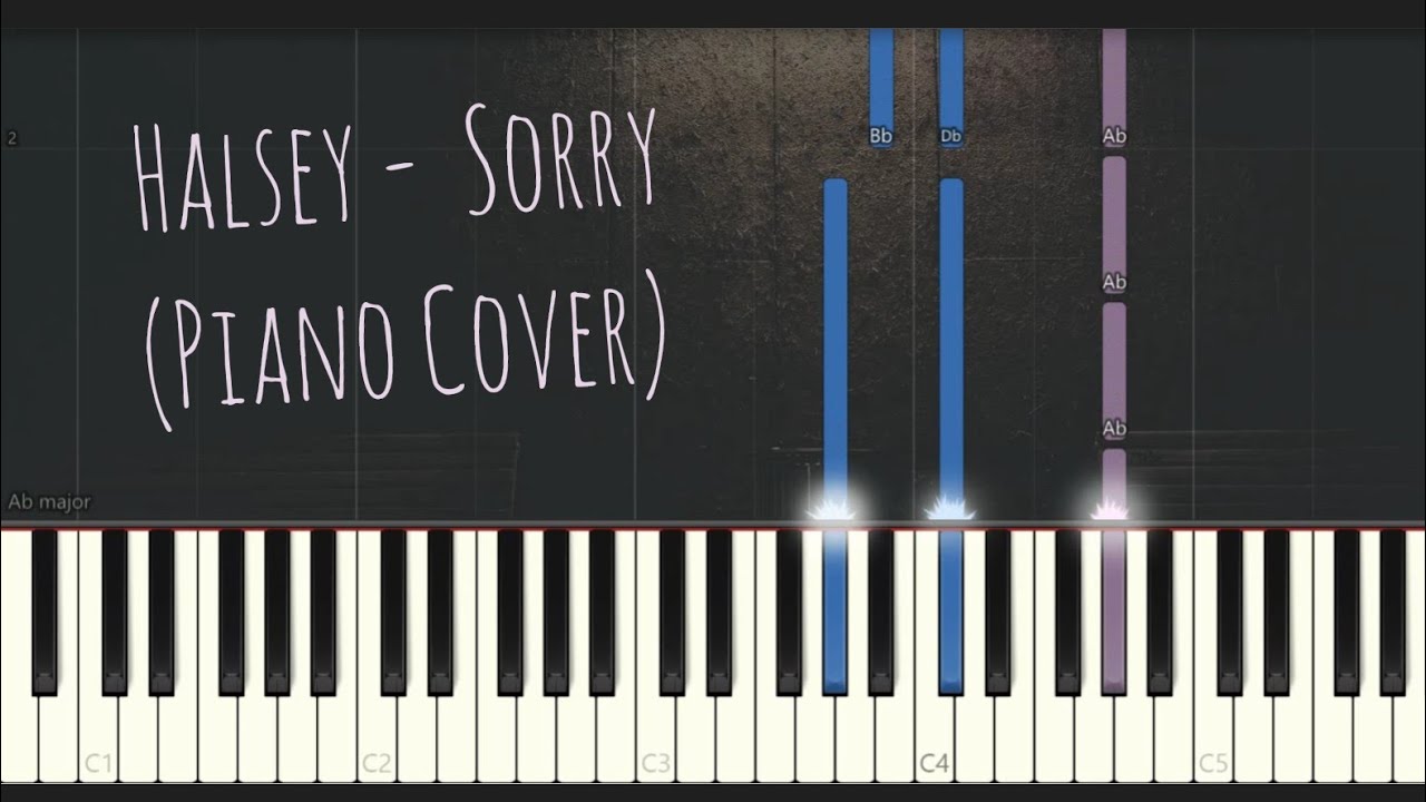 Halsey - Sorry | Piano Pop Song Tutorial - YouTube