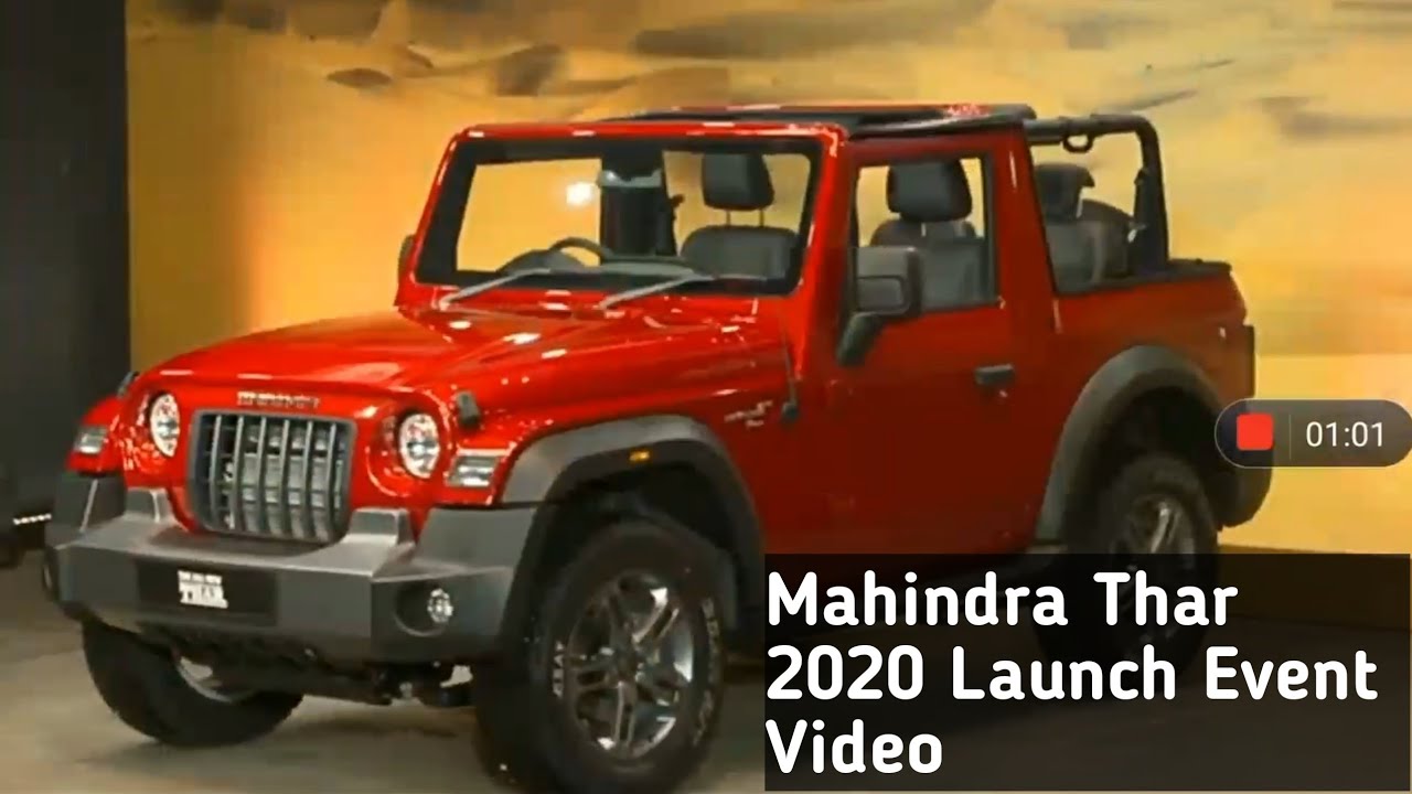 Mahindra Thar 2020 Launch Event Video - YouTube