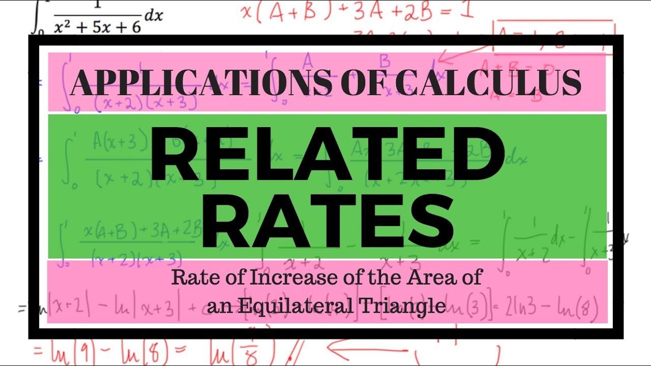 Applications of Calculus - Related Rates - Area of a Equilateral ...