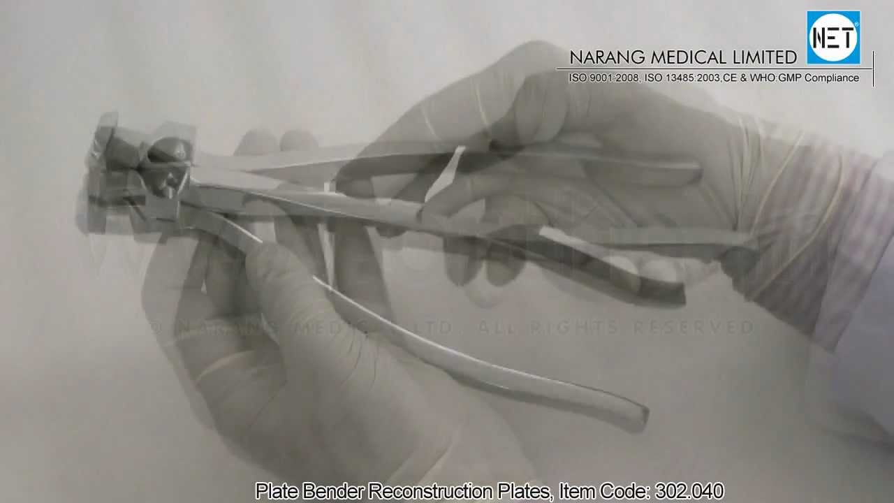 Plate Bender for 2.7mm & 3.5mm Reconstruction Plates. Item Code: 302. ...