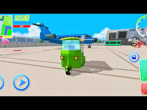 New Rickshaw Driving | in Airport track Racing | and Monster Truck are ...
