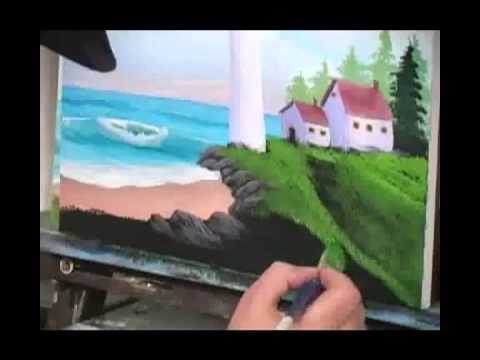 Acrylic Seascape Mini-Tutorial: Day 9: How to Paint This Seascape - YouTube