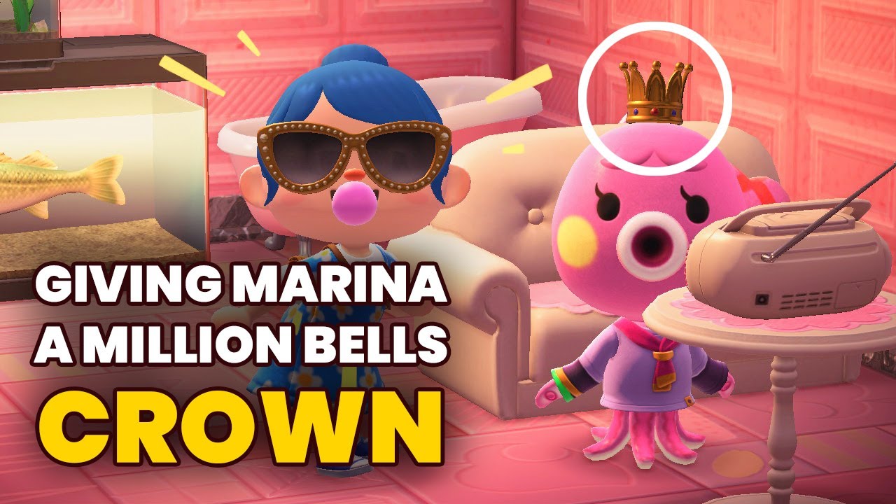 So I Gave Marina a CROWN worth 1-Million Bells! | Animal Crossing New ...