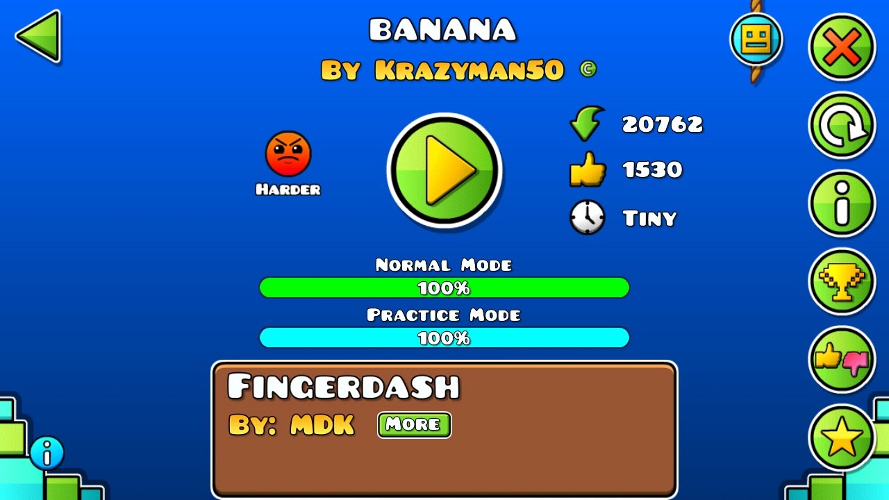 (Challenge) Banana - By KrazyMan50 | Geometry Dash 2.1 [BETA] - YouTube