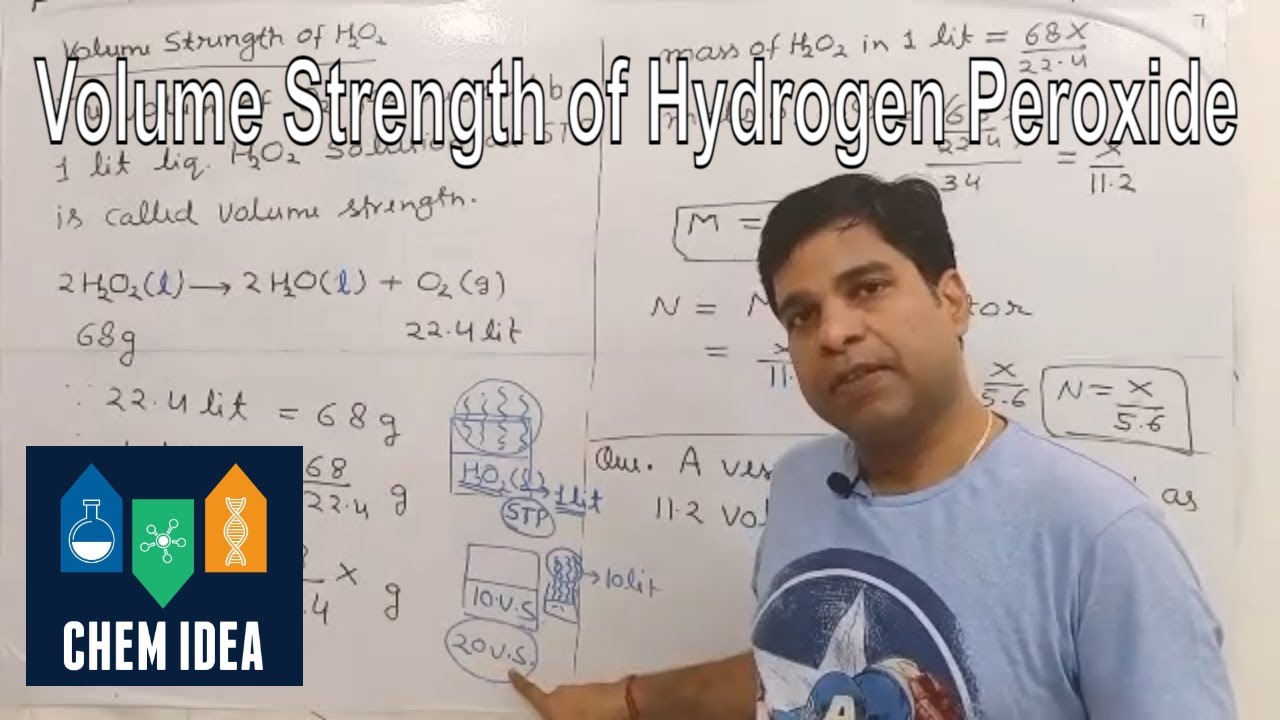 Mole Concept || Volume Strength of Hydrogen Peroxide Solution (H2O2 ...