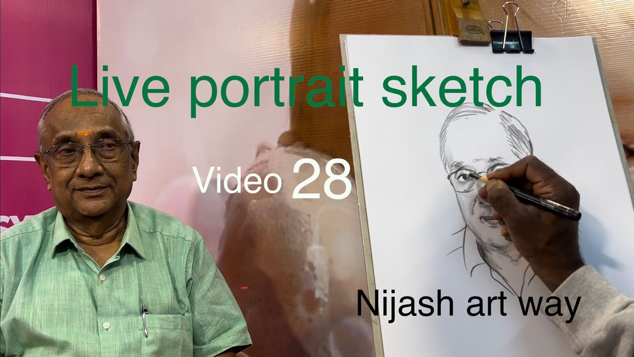 Street artist live portrait sketch 28 - YouTube