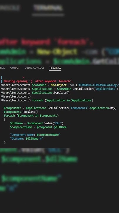 Powershell Results For Script List Of Com Components Shorts Youtube