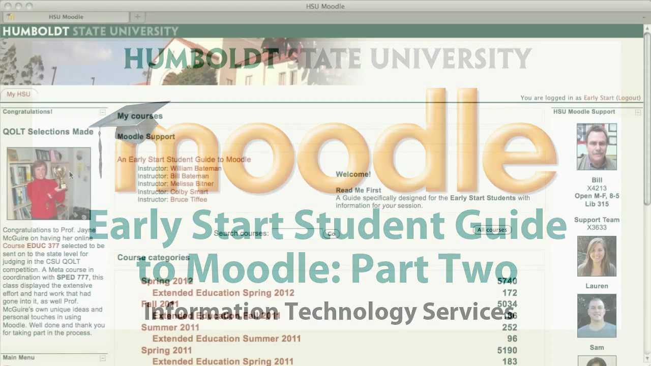 Moodle: Early Start Student Guide part 2 - YouTube